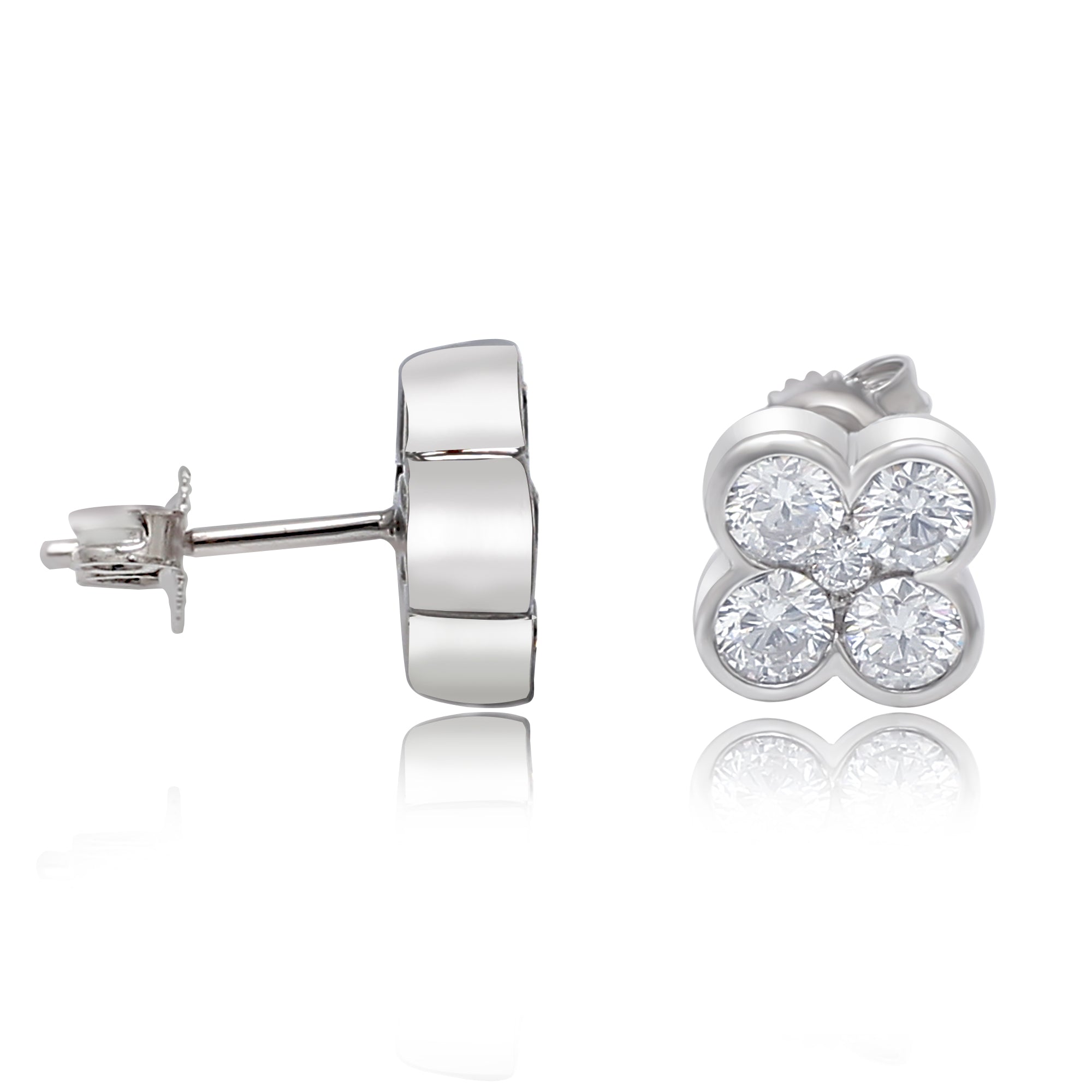 1.25 ctw. Lab-Created Diamond Earrings in 14K White Gold – Little ...