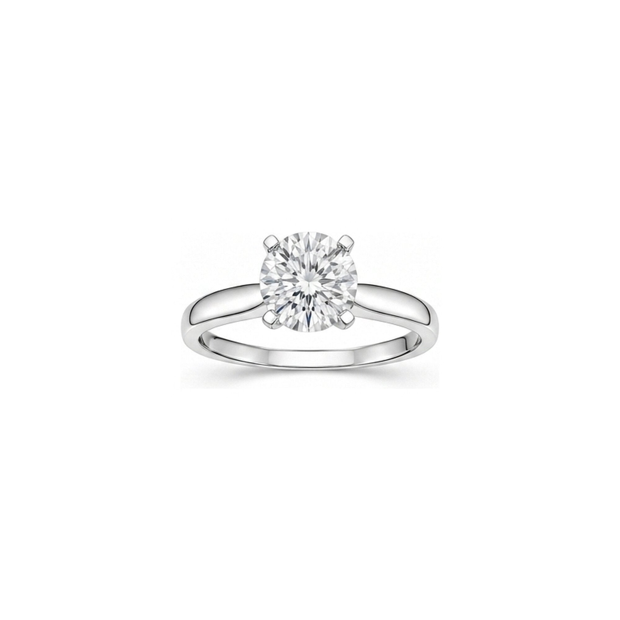 Lab Created Diamonds 2 Ct Round Solitaire Ring | Platinum – Little ...