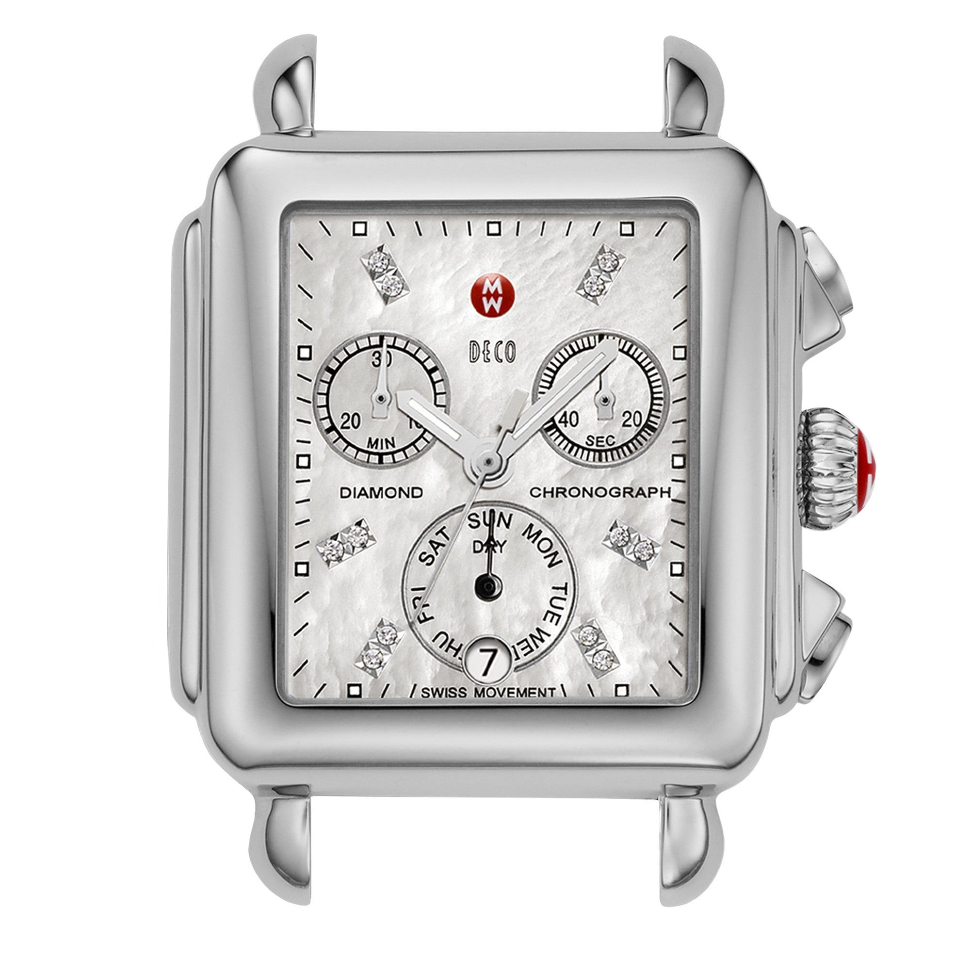 Deco Day Diamond-Accented Stainless Steel Watch Head – Little Switzerland